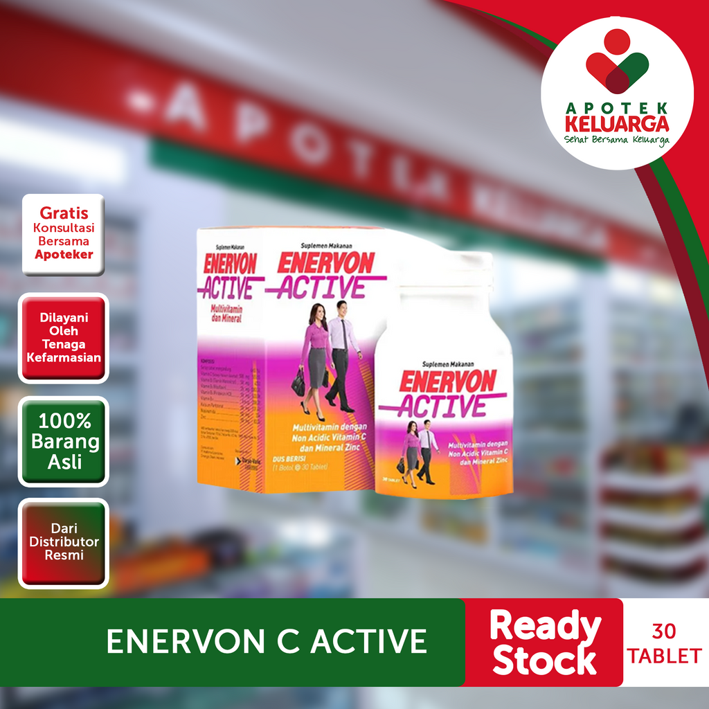 Jual Enervon Active 30 Tablet *MULTIVITAMIN*DAYATAHANTUBUH*SUPLEMEN ...