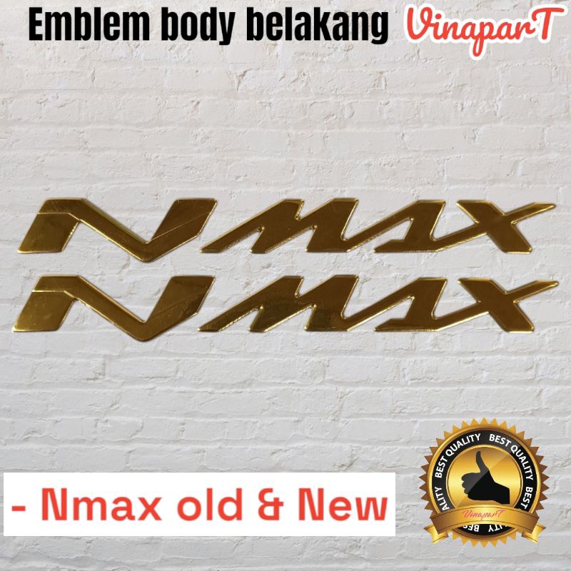 Jual emblem body belakang yamaha Nmax nmax set kanan kiri warna gold ...