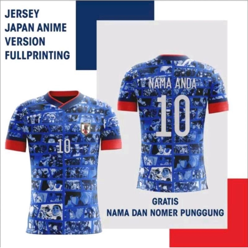 Jual jersey timnas jepang japan anime 2022 full printing | Shopee Indonesia