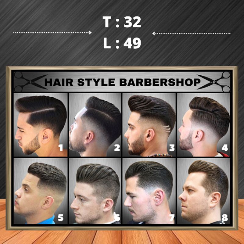 Jual POSTER BARBERSHOP POSTER PANGKAS RAMBUT POSTER SALON | Shopee ...
