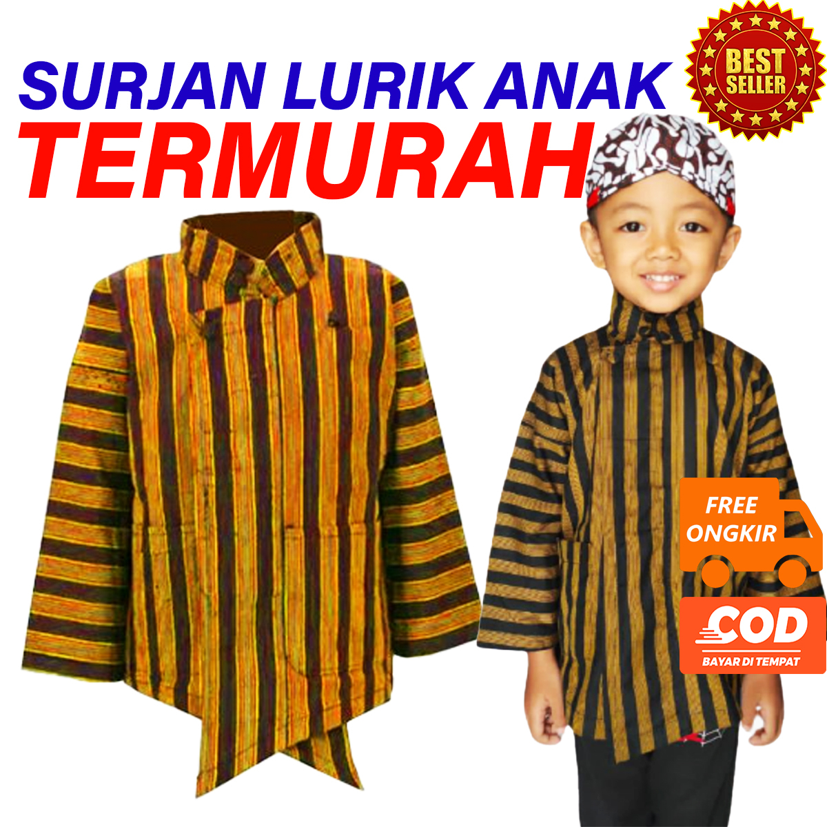 Jual Baju Lurik Anak Laki-laki Surjan Anak Murah Baju Adat Anak ...