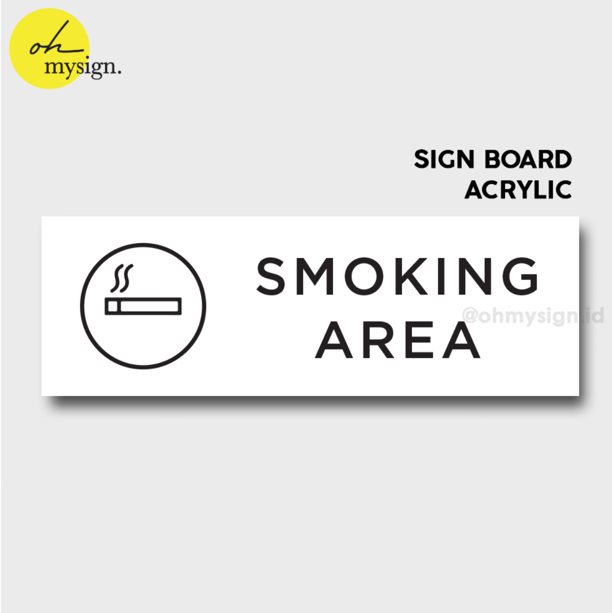 Jual Smoking Area Sign Akrilik Kawasan Me rokok Papan Nama Ruangan ...