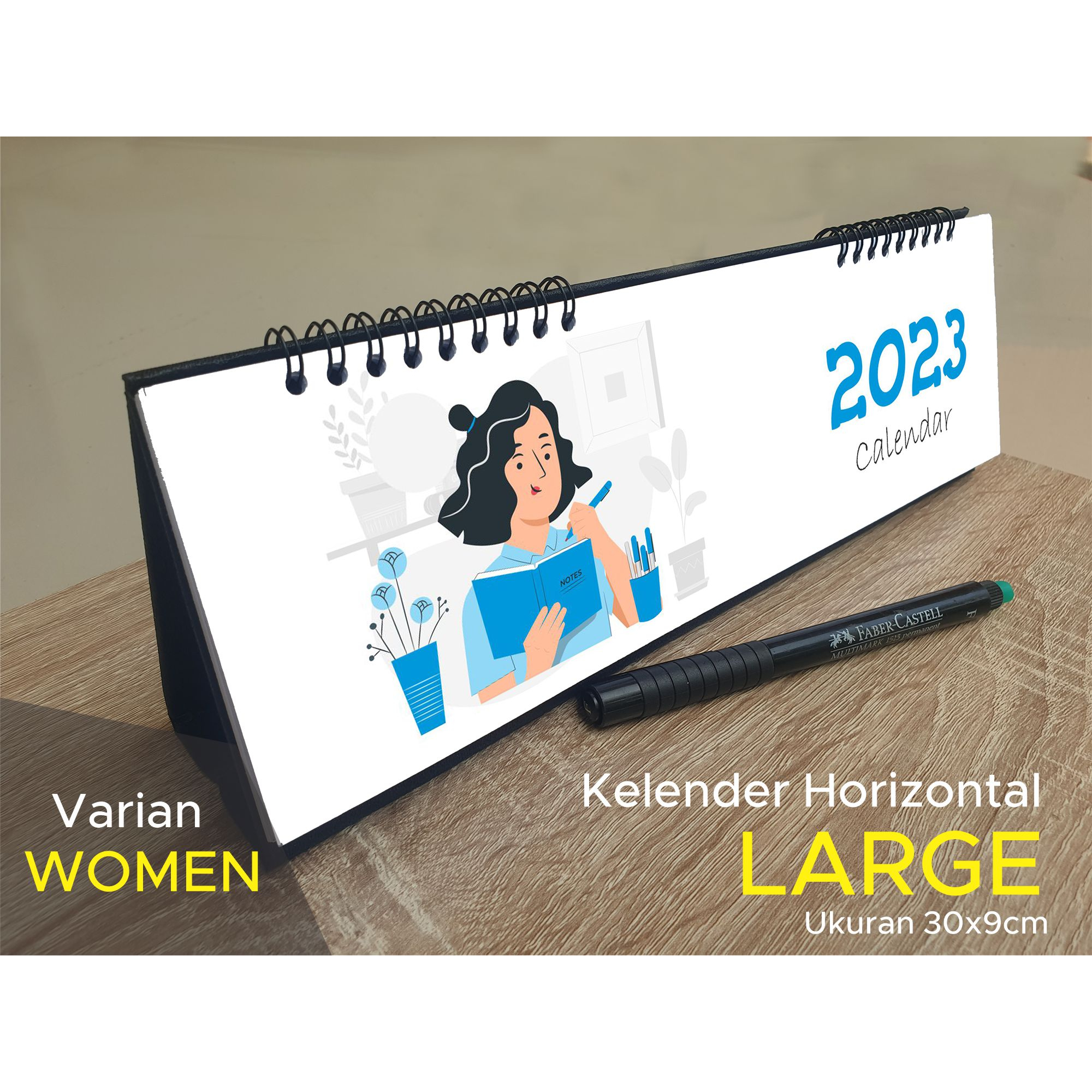 Jual Kalender Meja 2024 mini, kalender horizontal, kalender catatan ...