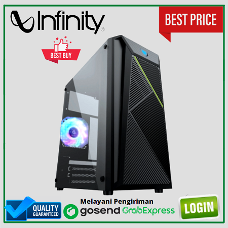Jual Casing PC Infinity + PSU 250W mATX RGB STRIPE LINE | Shopee Indonesia