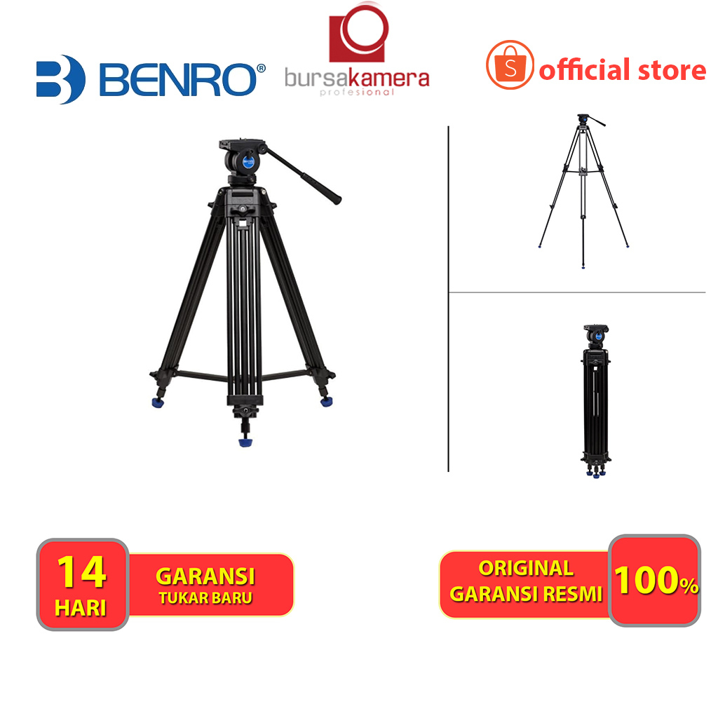 Jual Benro KH25N Video Tripod Kit - Two-Stage Aluminum Video Fluid Head | Shopee Indonesia