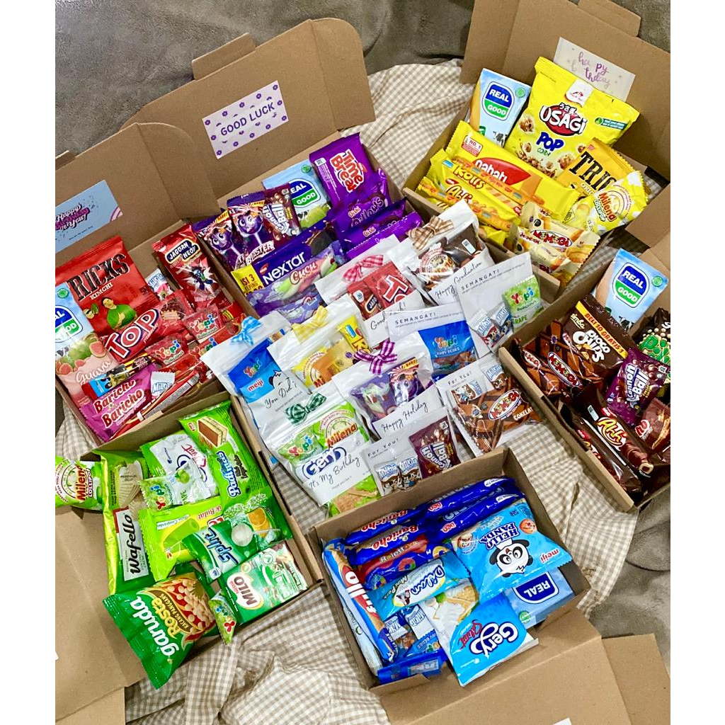 Jual Box gift box snack mini gift mini snack hadiah snack TERMURAH ...