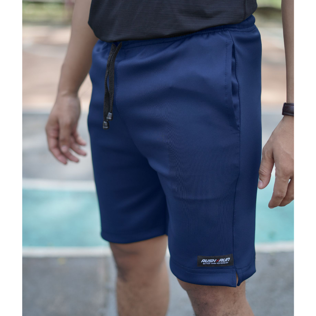Jual Rush N Run Celana Pendek Olahraga Pria Lari Running Slim fit Bahan Super Soft Scuba Premium ...