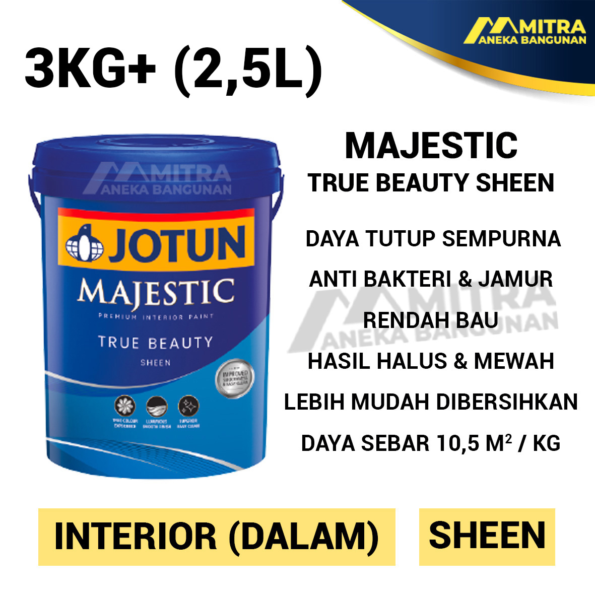 Jual CAT TEMBOK INTERIOR EKSTERIOR JOTUN SENSE 1875 / BROKEN WHITE ...