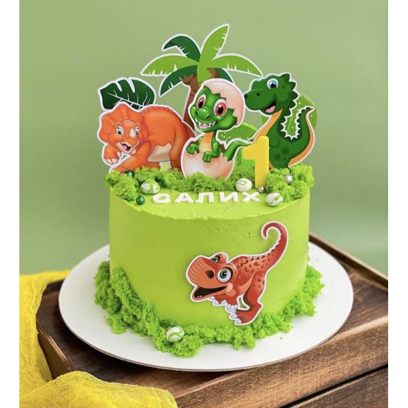 Jual Topper cake Dinosaurus / baner kue ultah | Shopee Indonesia