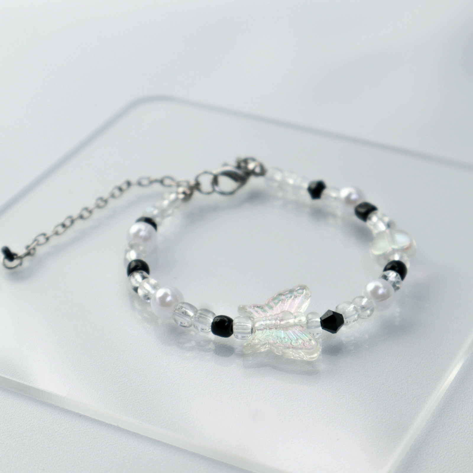 Jual Gelang Butterfly Bracelet Kupu-Kupu Korea Aesthetic Manik Beads ...