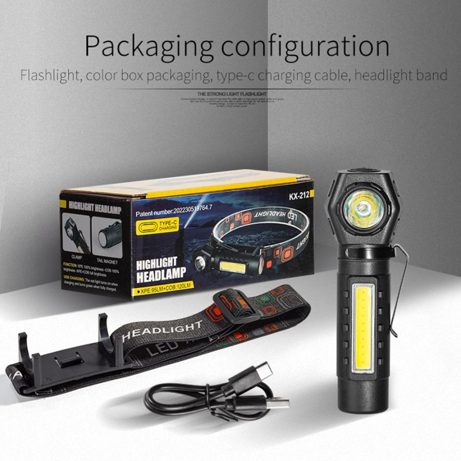 Jual Senter Kepala Senter Tangan Magnet COB KX 212 - HeadLamp COB ...