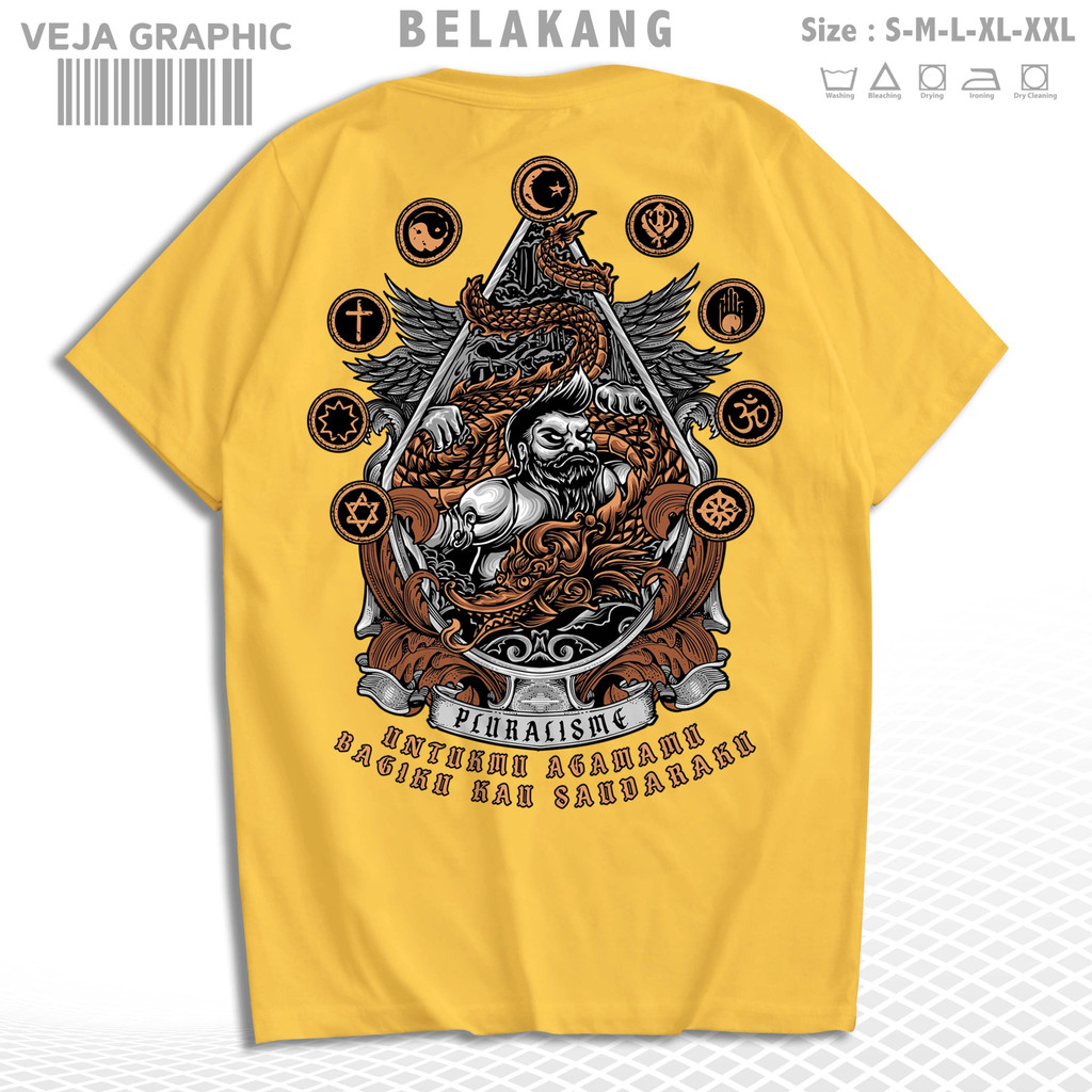 Jual VEJAGRAPHIC Kaos Pluralisme Untukmu Agamamu | Baju Satanic ...