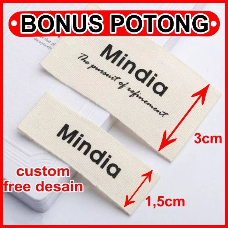 Jual label baju label hijab label woven subtitute katun label katun ...