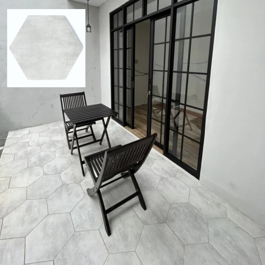 Jual Keramik Lantai Rumah Tema Industrial - Roman Hexagonal GH348065 ...