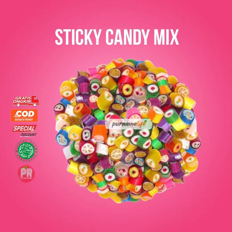 Jual Permen karakter unik lucu rainbow/Rainbow lolipop Candy/Sticky ...
