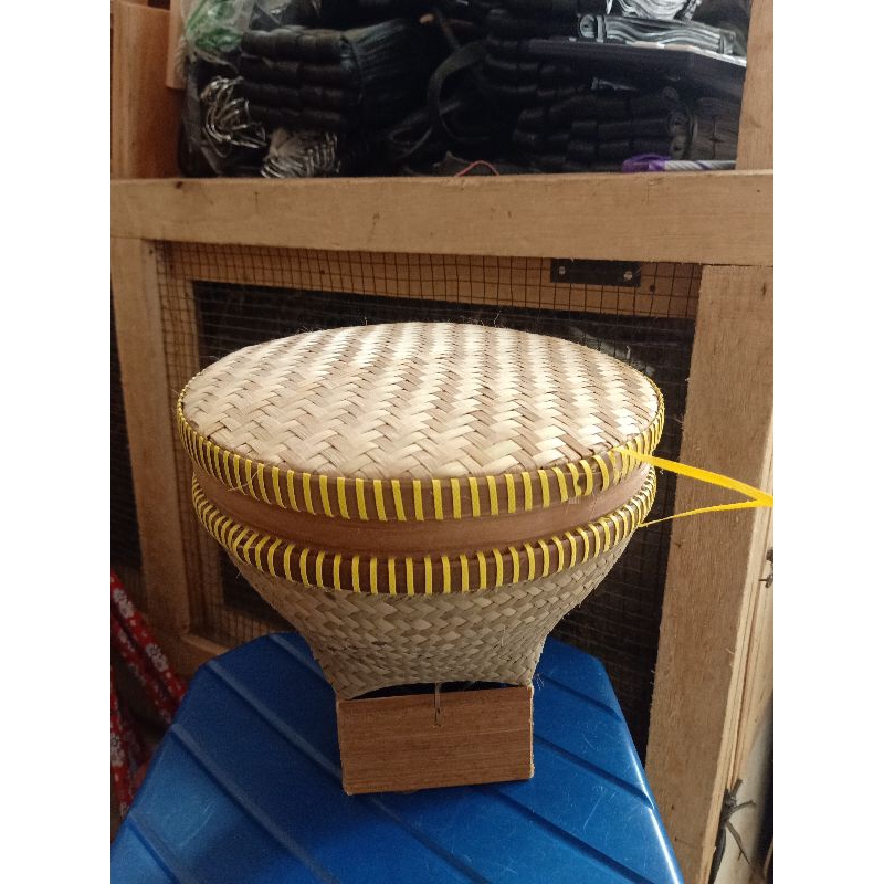 Jual Wakul Bambu Tutup Diameter 24CM Wakul Nasi Tradisional Cetheng ...