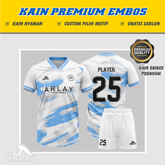Jual JERSEY FUTSAL ARLAY KEREN PRINTING CUSTOM - BAJU BOLA BAHAN PREMIUM DRYFIT MILANO EMBOS ...