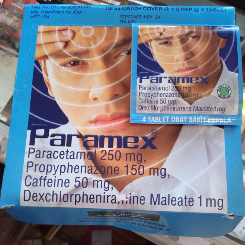 Jual PARAMEX TABLET OBAT SAKIT KEPALA 1 STRIP isi 4 TABLET | Shopee Indonesia
