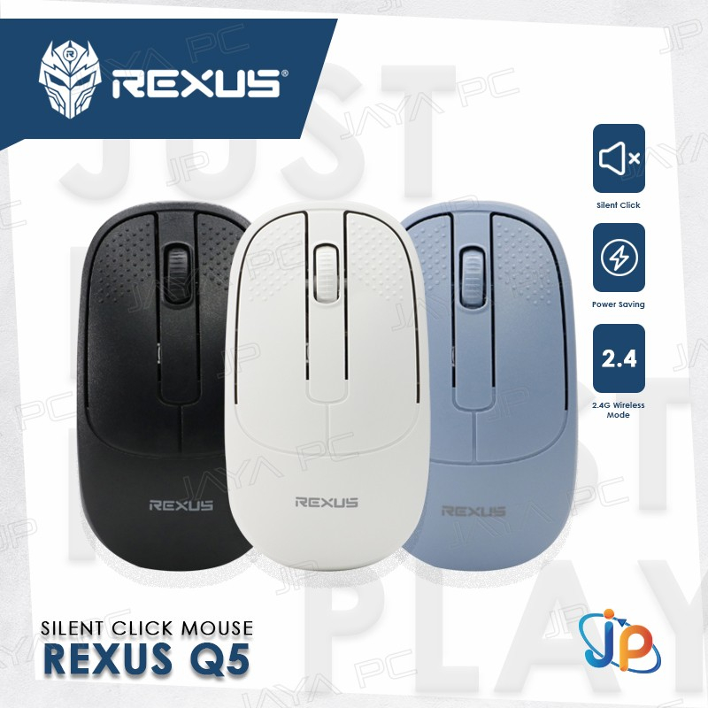 Jual Rexus Mouse Q5 Office Wireless Bluetooth - Silent Click Mouse ...