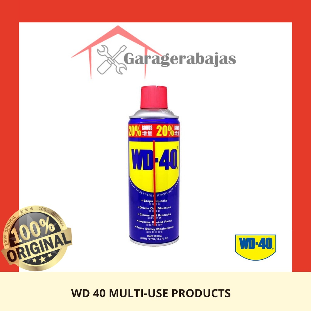 Jual WD40 333ML - WD 40 333ML MULTI USE - PELUMAS ANTI KARAT - DUS ISI 24 | Shopee Indonesia