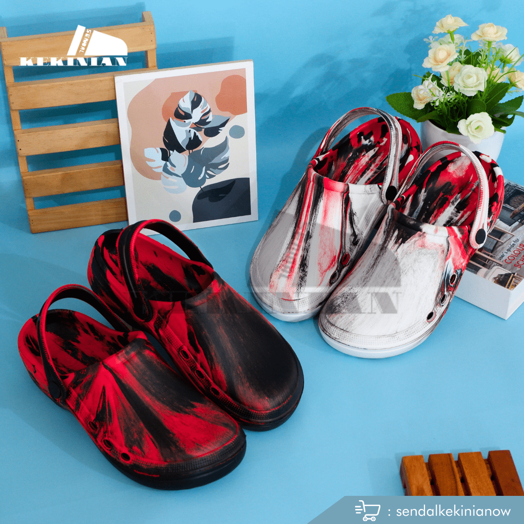 Jual Sandal Kodok Pria Motif Tie Dye / Sendal Kodok Loreng Anti slip ...