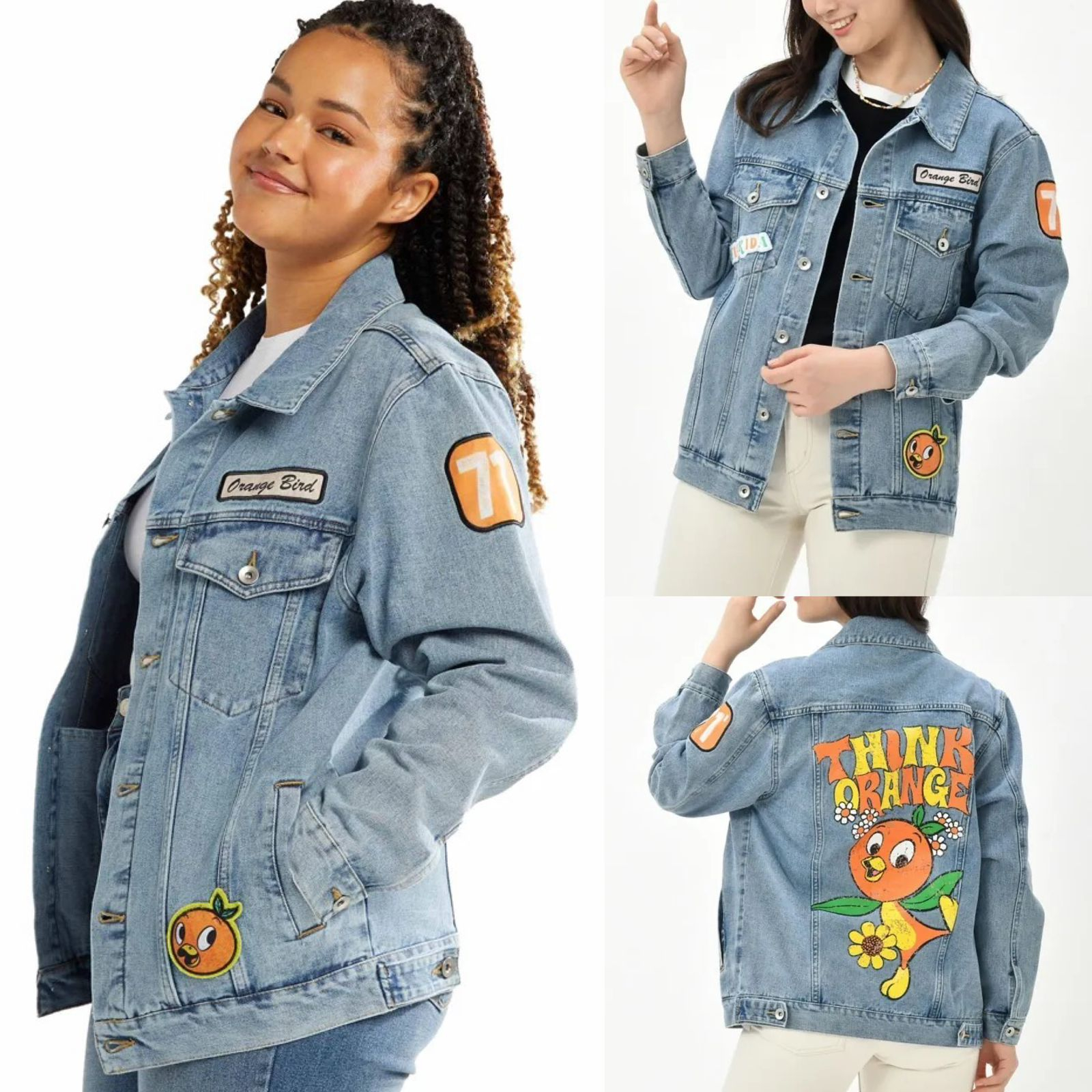 Jual W*lt disney orange bird jacket denim | Shopee Indonesia