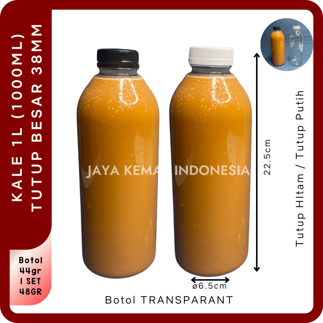 Jual Botol Kale Plastik 1000ml / Botol Minuman kopi 1L / Botol PET ...