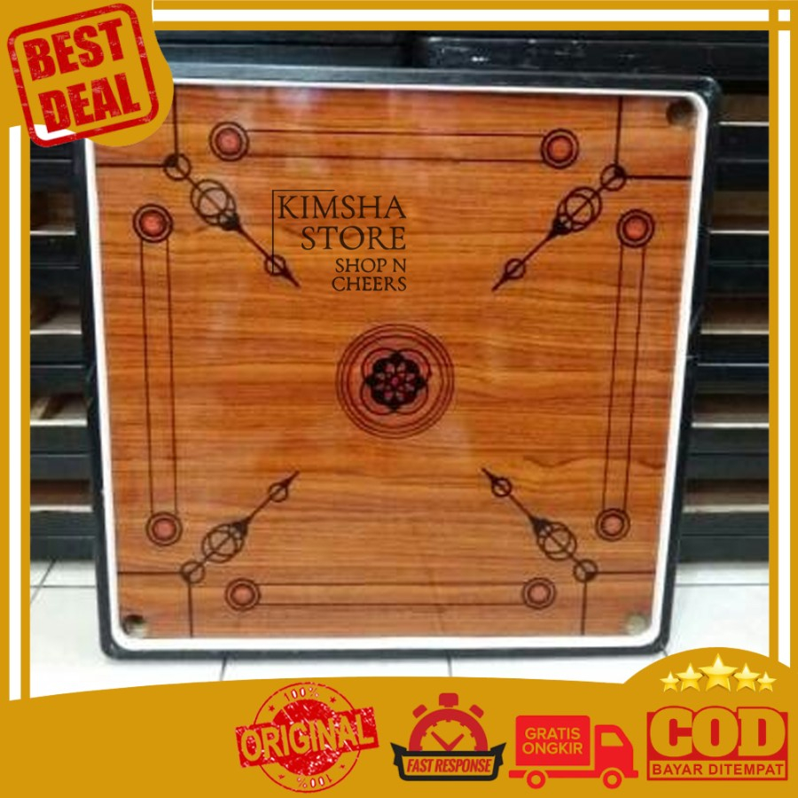 Jual Meja Papan Karambol Sedang Free Biji dan Bubuk Kristal Board Games ...