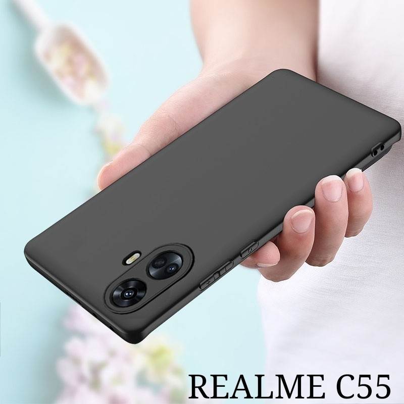 Jual CASE REALME C55 PREMIUM SOFT CASE MATTE BLACK DOFF SLIM FIT CASE ...