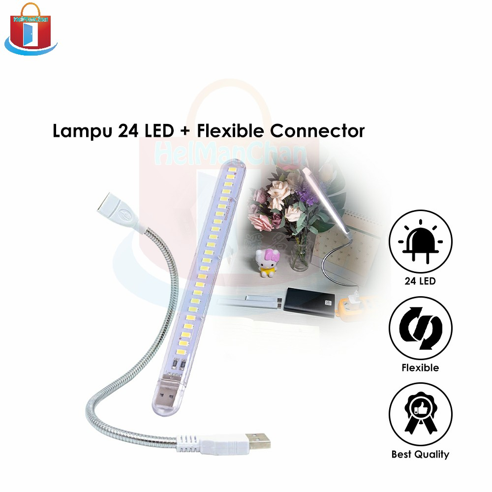 Jual Lampu Mini 24 LED + USB Connector Flexibel | Shopee Indonesia