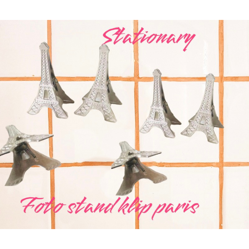Jual klip foto model menara paris bahan besi stainless warna silver ...