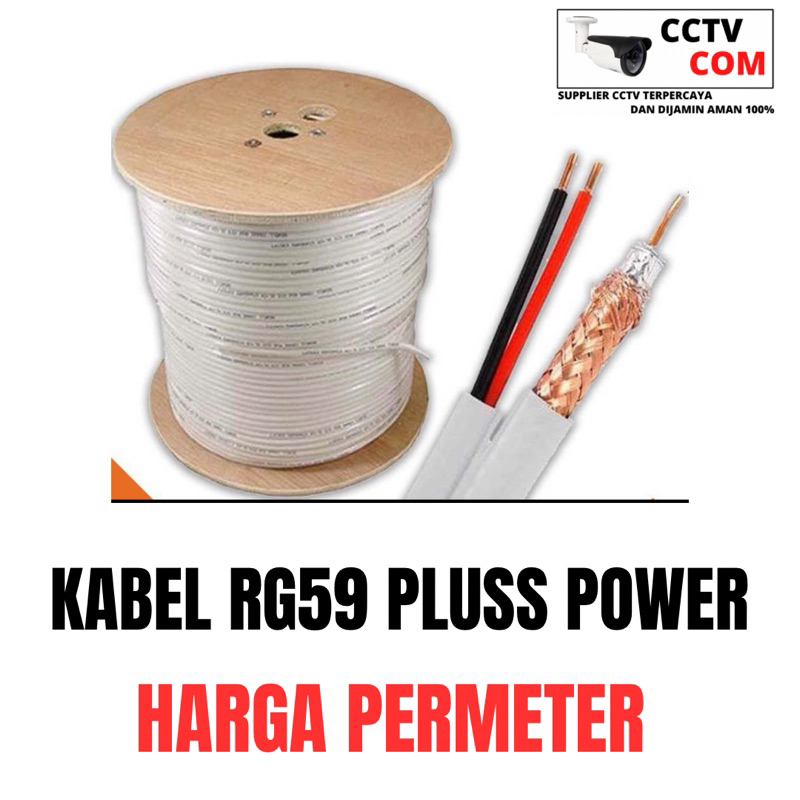 Jual KABEL RG59 PLUS POWER HARGA PERMETER | Shopee Indonesia