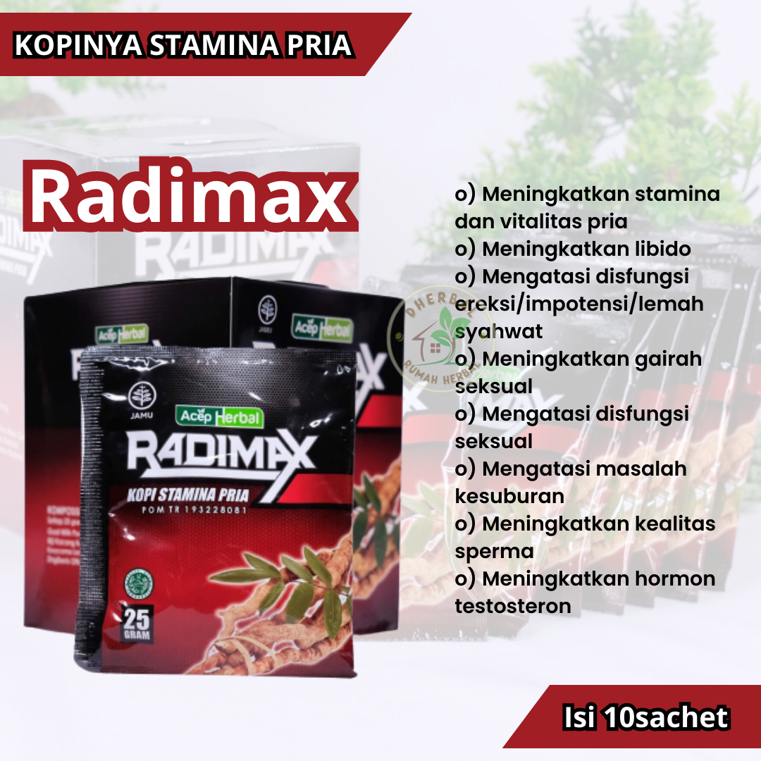 Jual Obat Kuat Pria Dewasa Tahan Lama Penambah Stamina Pria Kopi Stamina Pria Radimax Isi 10 ...
