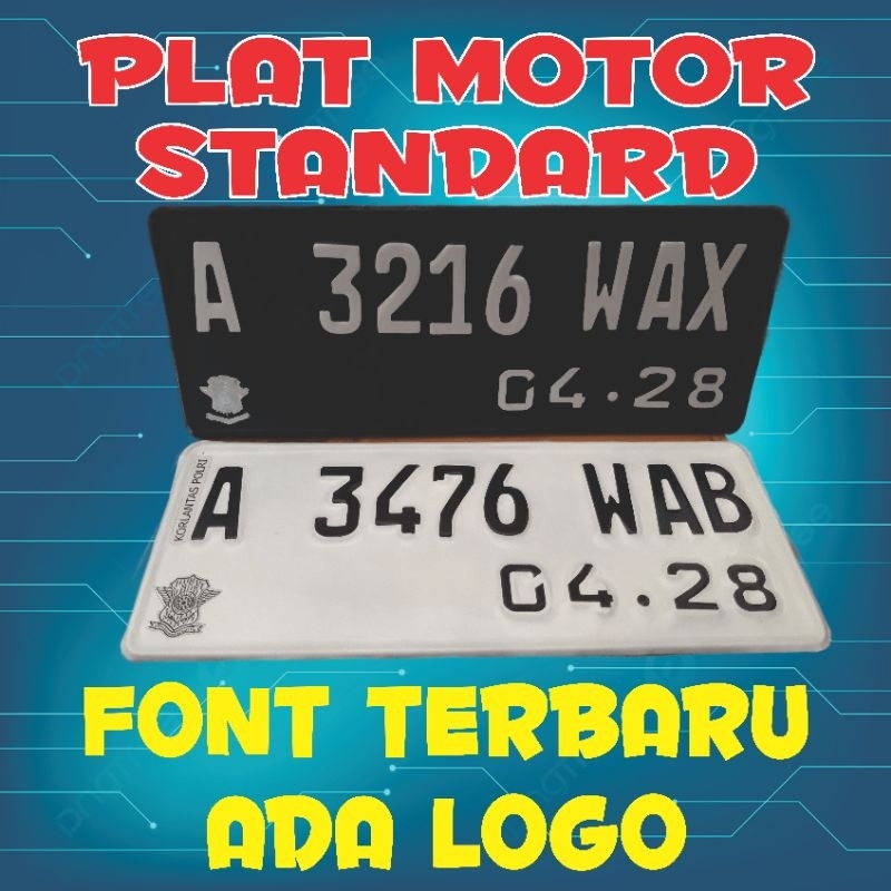 Jual PLAT NOMOR MOTOR FONT LAMA DAN FONT BARU | Shopee Indonesia