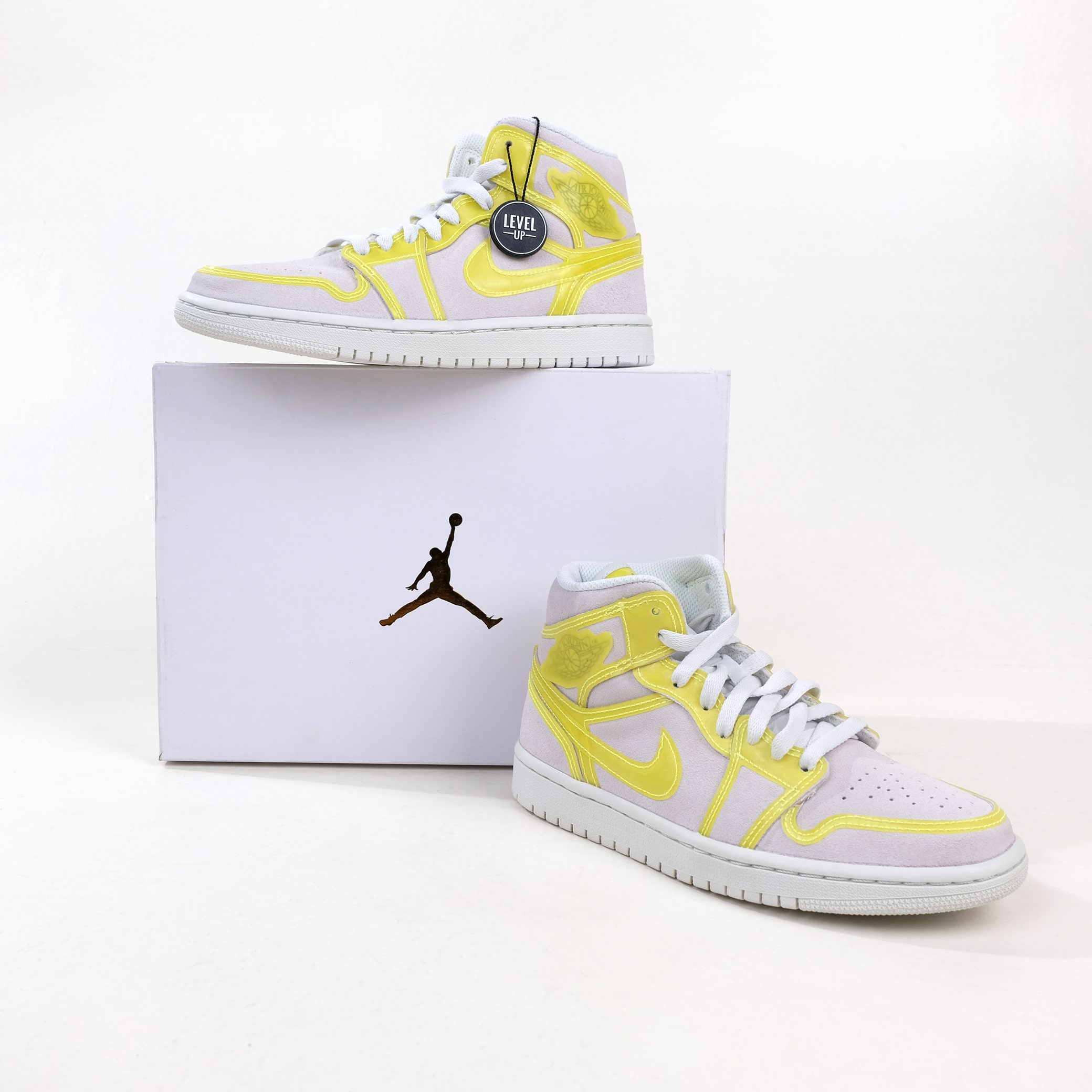 Jual Air Jordan 1 Mid Off White Opti Yellow W 100% Original | Shopee ...