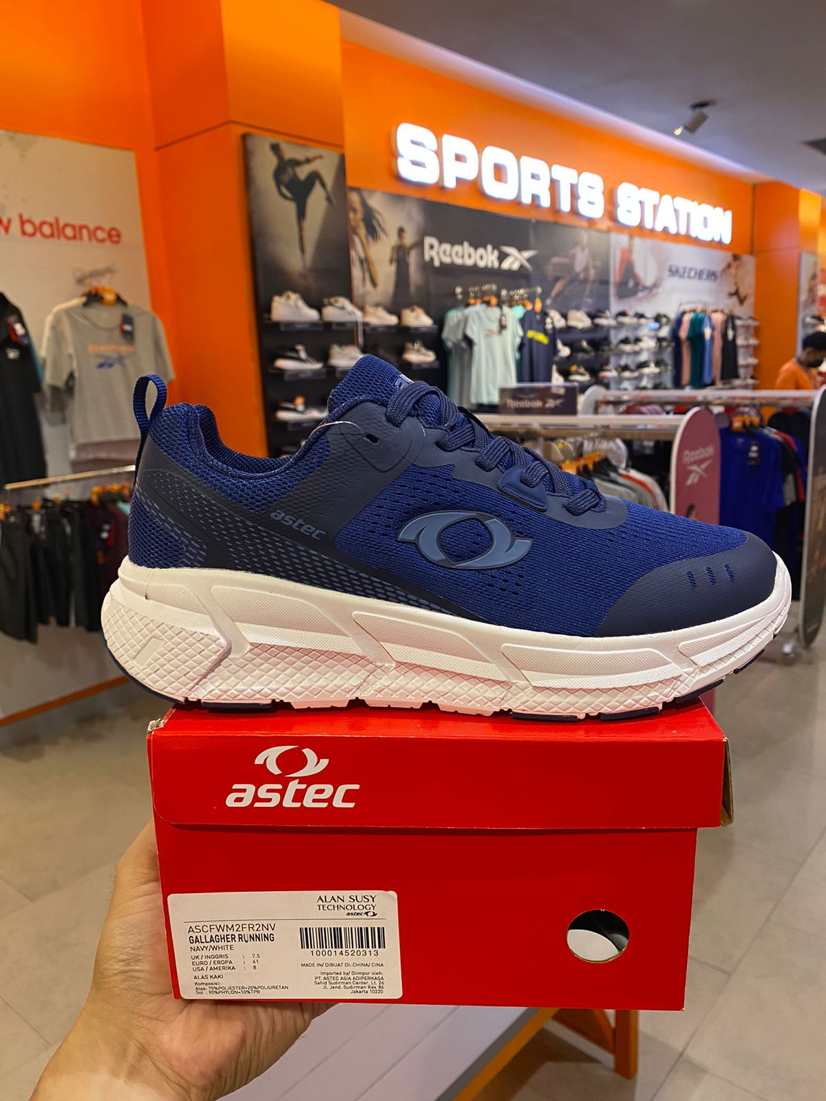 Jual Astec Gallagher Running Navy/White Men's Shoes Original | Shopee ...