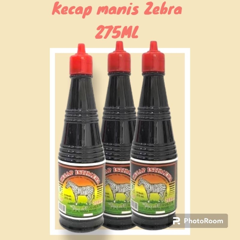 Jual kecap kental manis Cap Zebra 275ML isi 24pcs/1box | Shopee Indonesia