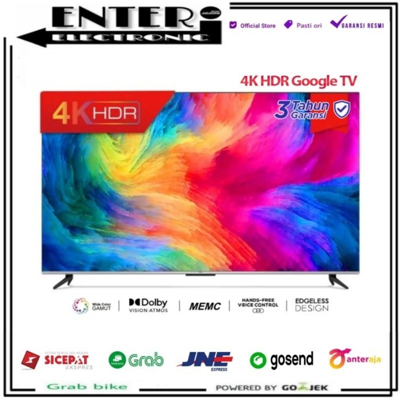 Jual TCL SMART TV LED ANDROID G00GLE TV 4K UHD ULTRA HD HDR 43 50 55 65 ...