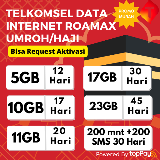 Jual PROMO Paket Data Umroh Haji Roamax Telkomsel Full Kuota | Shopee Indonesia