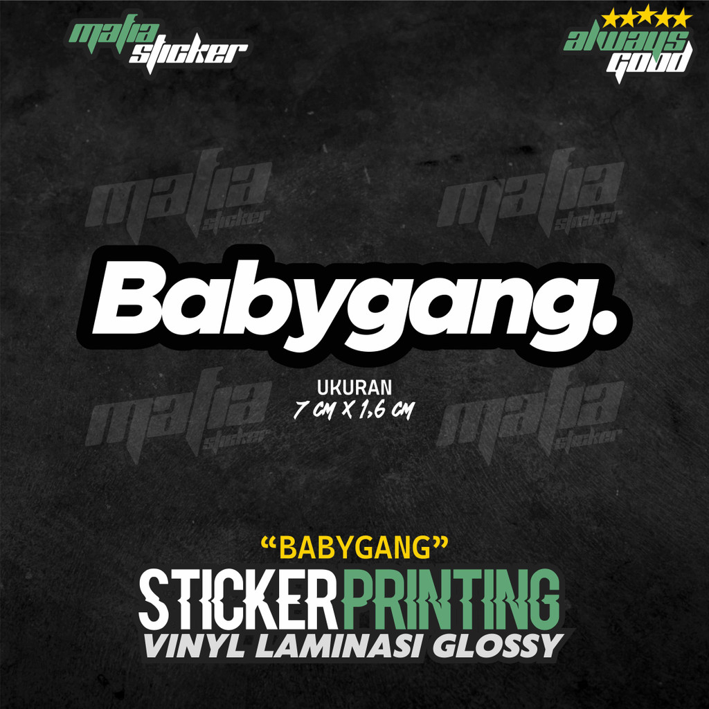 Jual STICKER/STIKER PRINT CUT BABYGANG VIRAL | Shopee Indonesia
