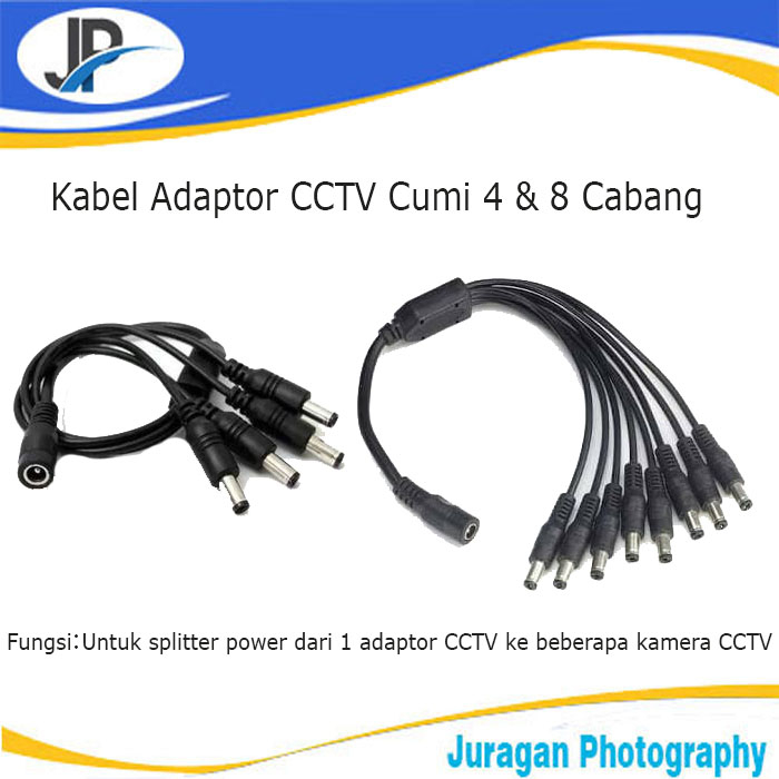 Jual Kabel Adaptor CCTV Cumi 4 & 8 cabang | Shopee Indonesia