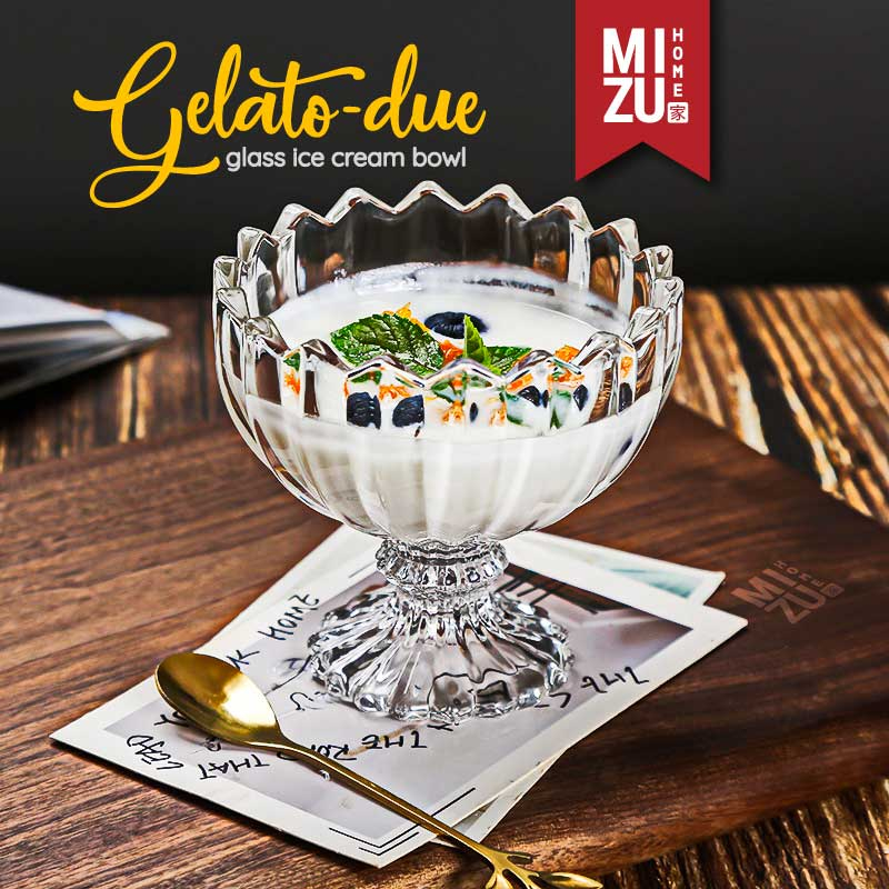 Jual MIZU GELATO-DUE Glass Ice Cream Bowl Mangkok Kaca Dessert Gelas Es ...