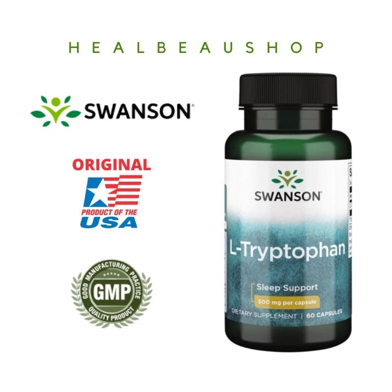 Jual Swanson L Tryptophan 500mg isi 60 Caps Original USA | Shopee Indonesia
