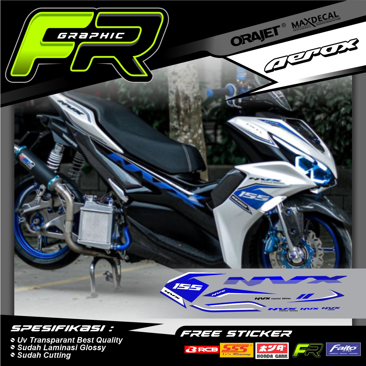 Jual A07 stripping custom aerox 155 all new connected / NVX 155 vision ...