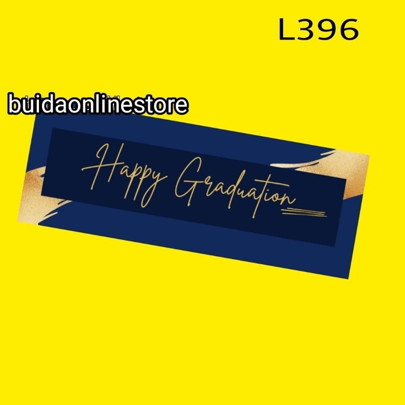 Jual Stiker Happy Graduation L396 Label Selamat Wisuda Hari kelulusan ...