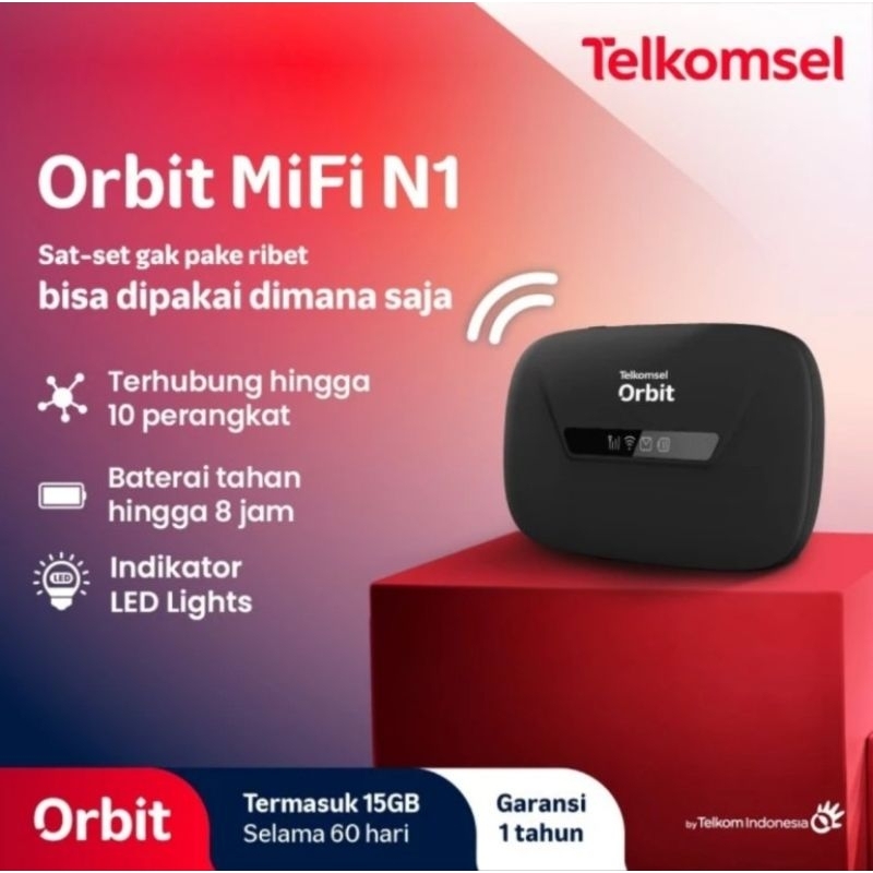 Jual Telkomsel Orbit Mifi N1 Portable Modem internet Wifi 4G High Speed ...