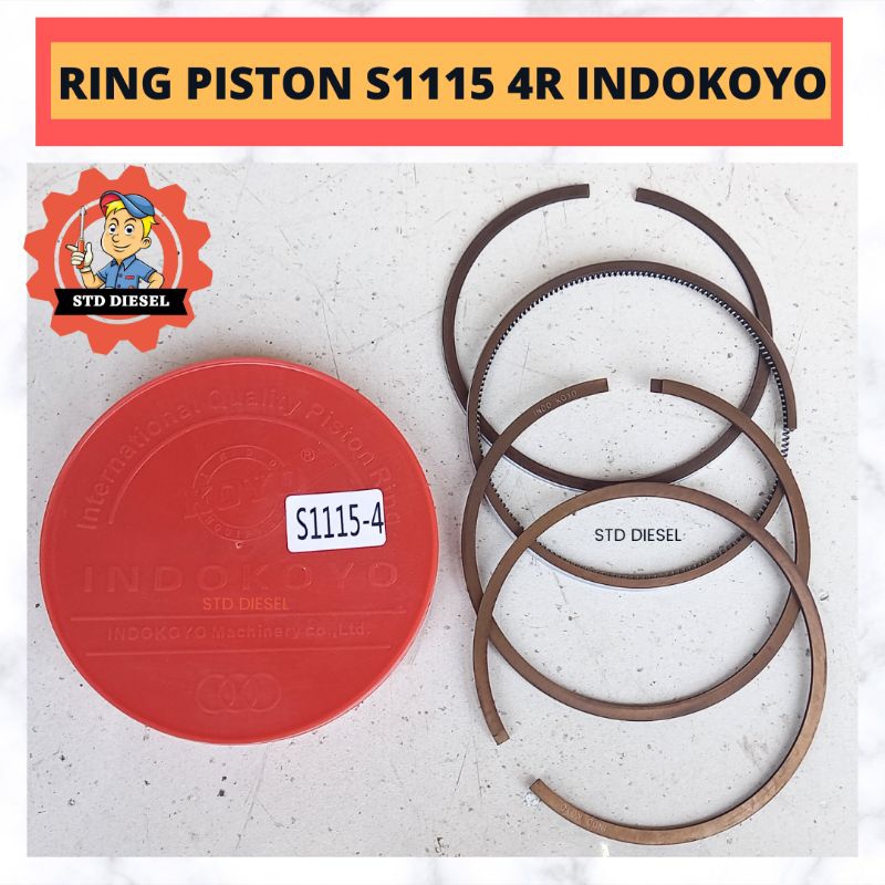 Jual RING PISTON S1115 4R 4 RING MERK INDOKOYO RENG SEKER SEHER RING CYLINDER LINER 1115 ZH1115 ...
