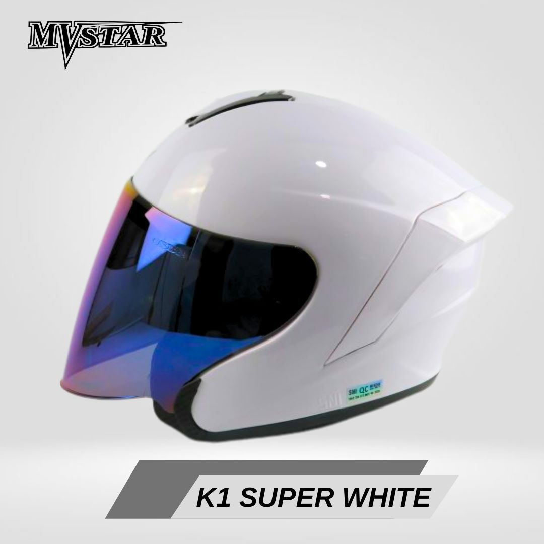 Jual HELM HALF FACE MVSTAR K1 KAIROZ / HELM HAL FACE SNI / HELM HAL ...