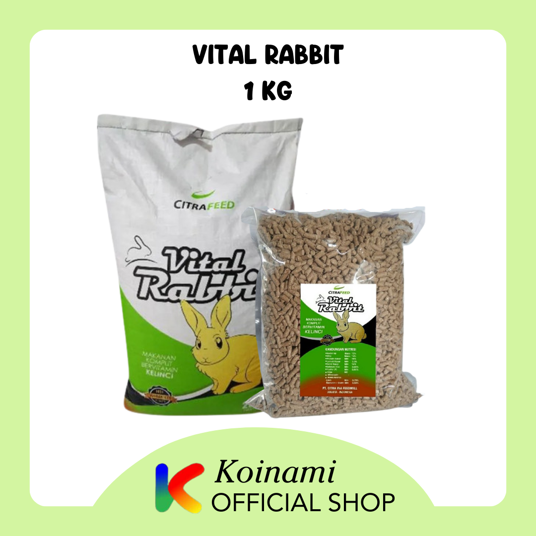Jual VITAL RABBIT 1 kg / pakan kelinci / makanan hewan / dry food ...