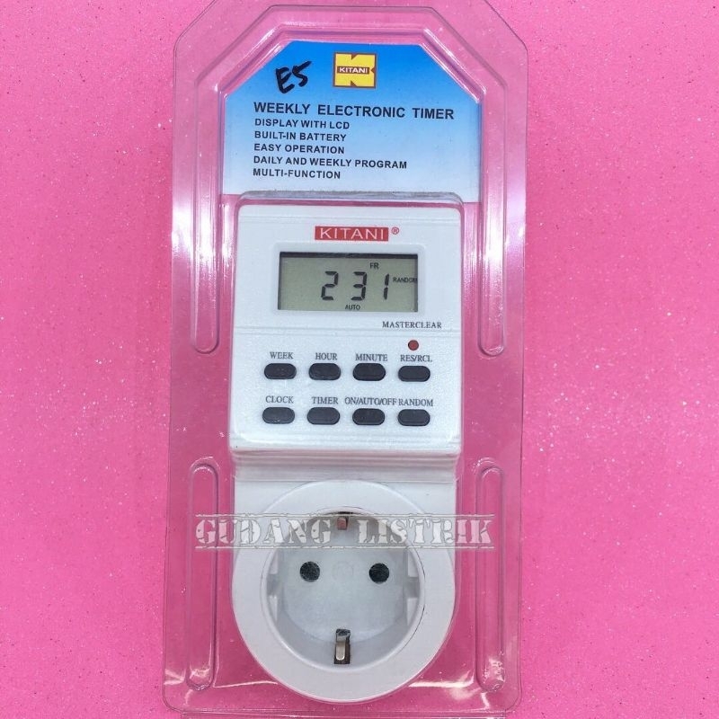 Jual Stop Kontak Timer Digital Kitani Dengan Backup Timer | Shopee ...